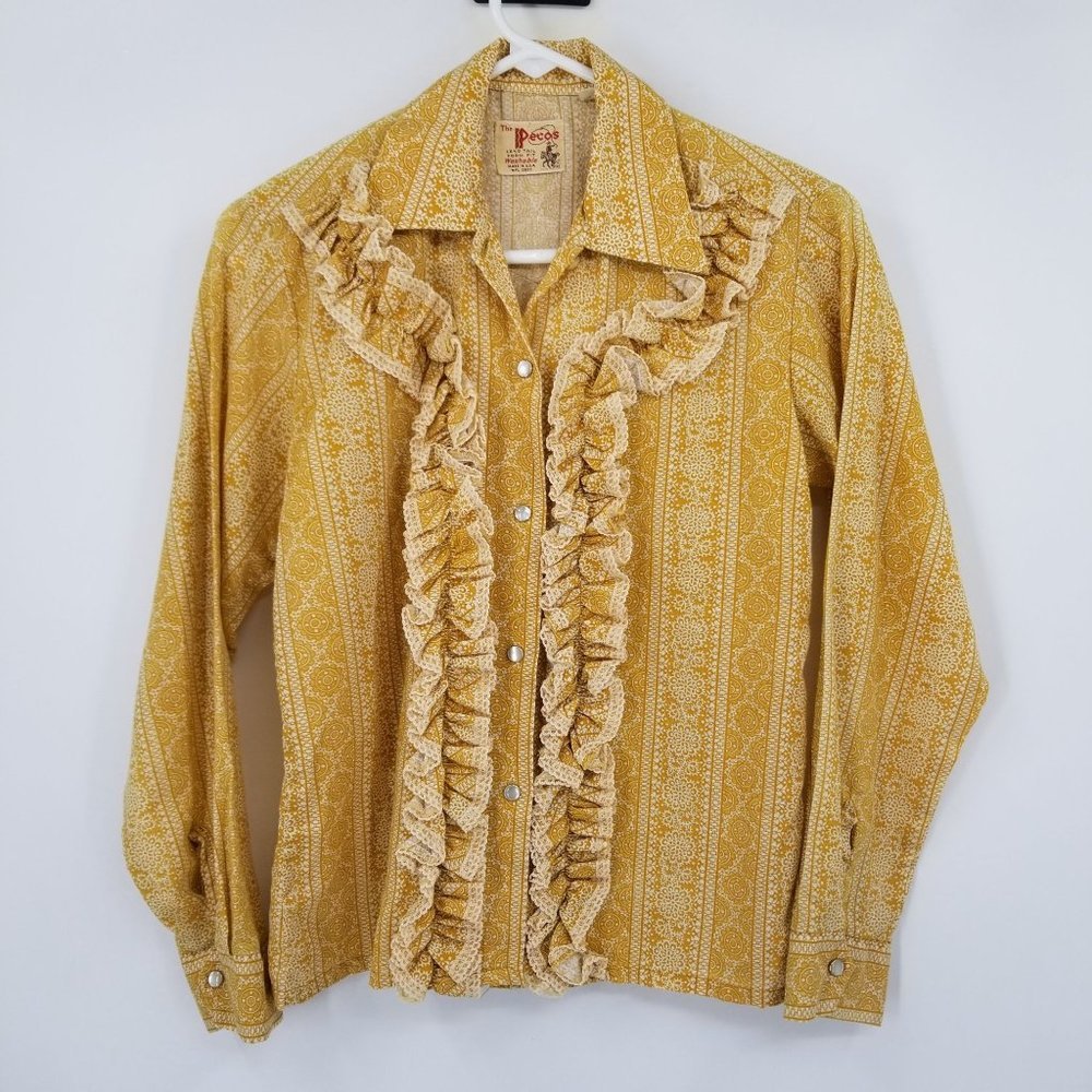 Vintage The Pecos Long Tail Form Fit Pearl Snap Weste… - Gem